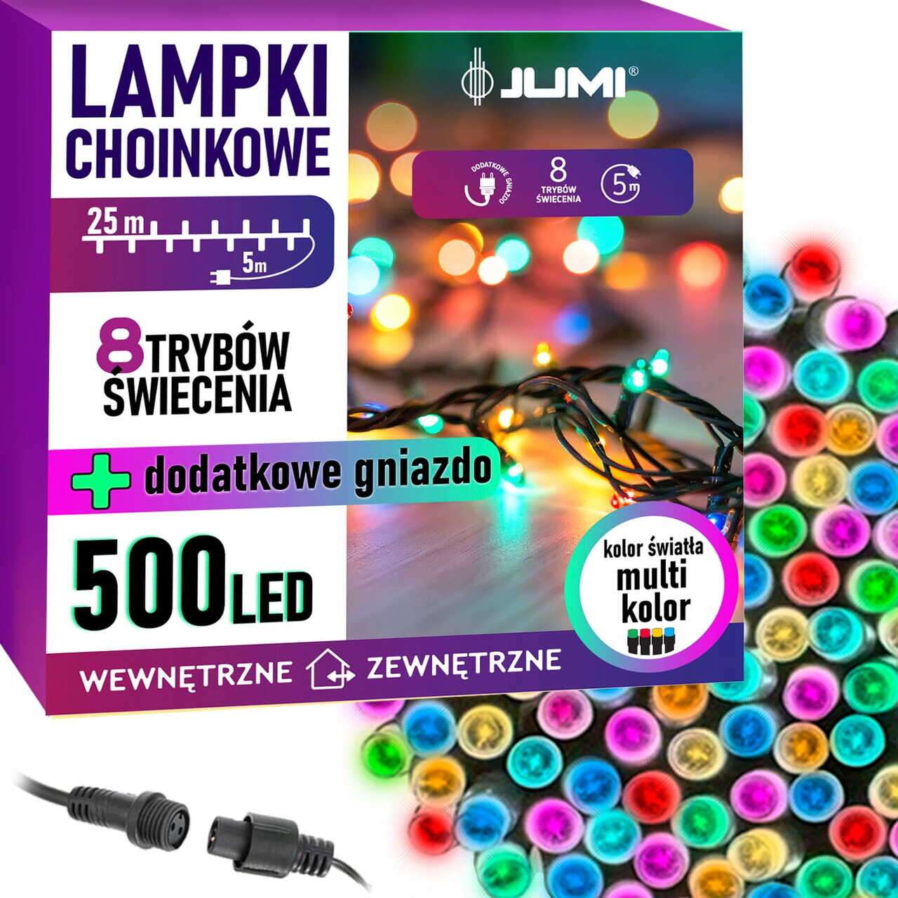 Instalatie luminoasa de Craciun, exterior/interior, 500 LED, 8 moduri ...